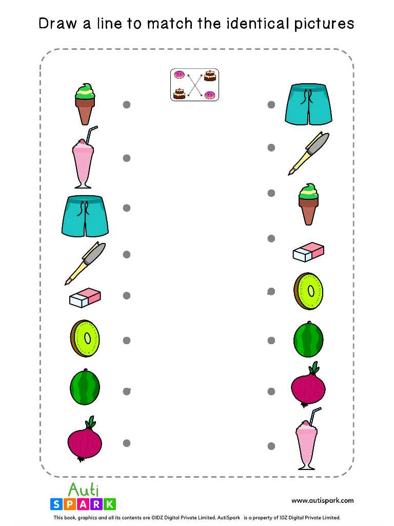 Match The Pictures #01 – Matching Worksheet - AutiSpark